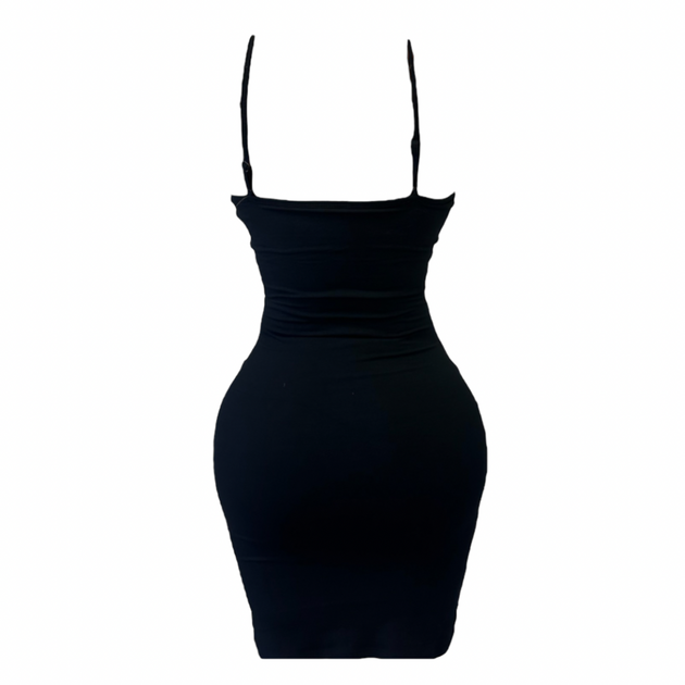 Contour Midi Shapewear Black Dress – Swish Body